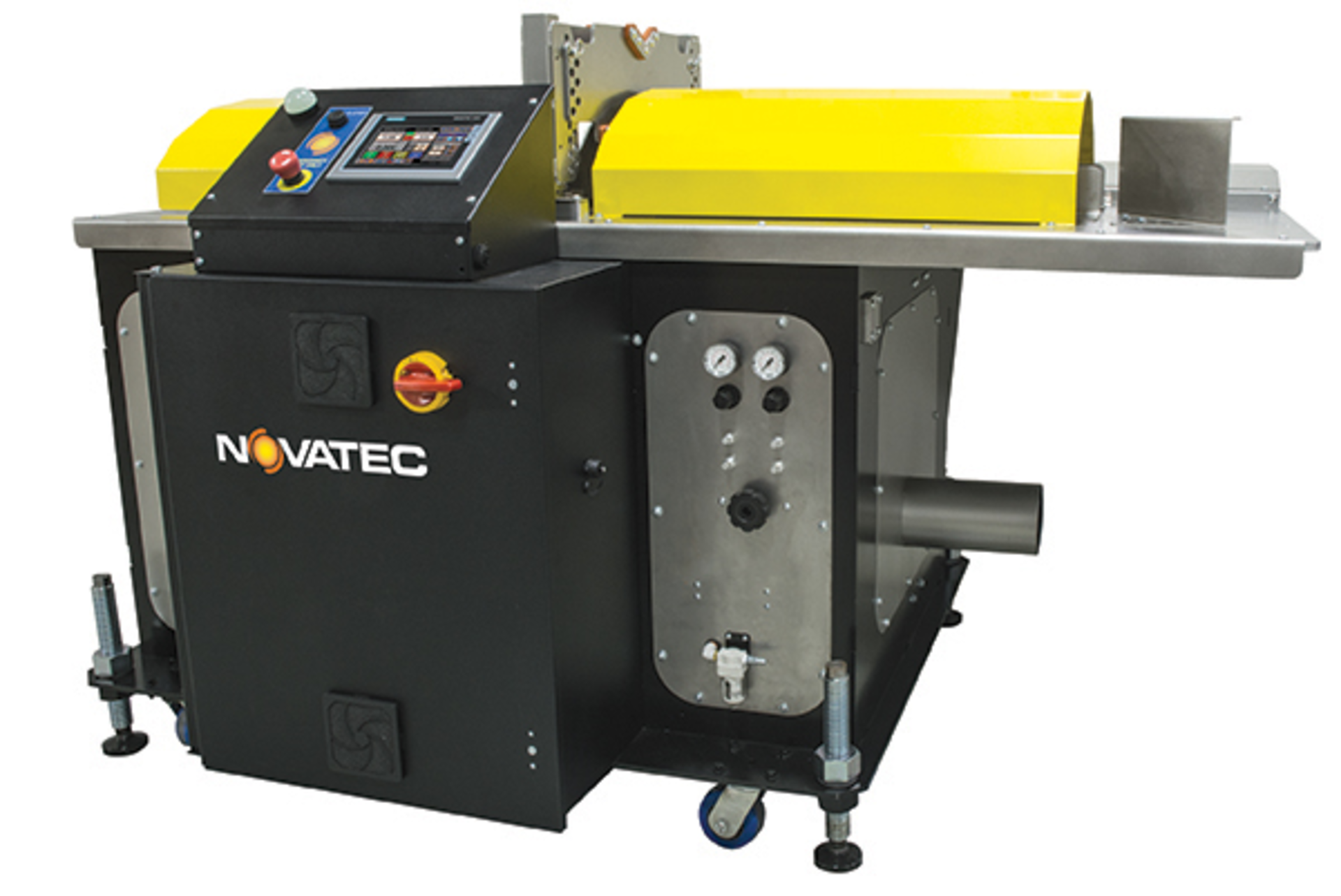 Novatec introduces traveling up-cut extrusion saw | Plastics Machinery ...