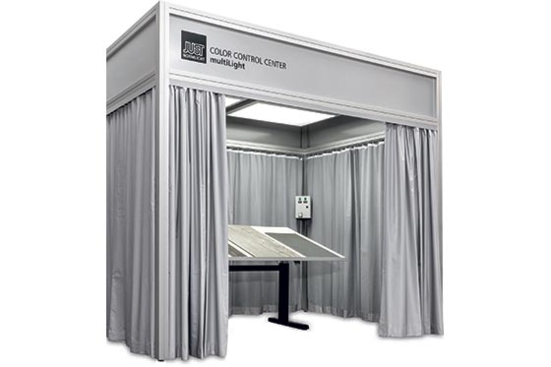 Latest viewing booth provides three different options for lighting ...