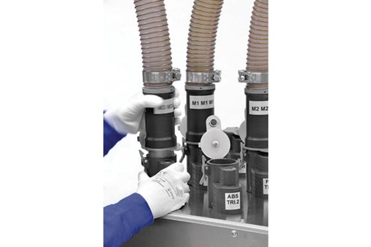Motan coupling system can be linked to as many as eight blower lines ...