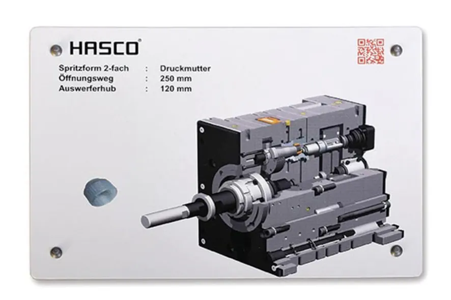 Hasco nameplate identifies molds | Plastics Machinery & Manufacturing