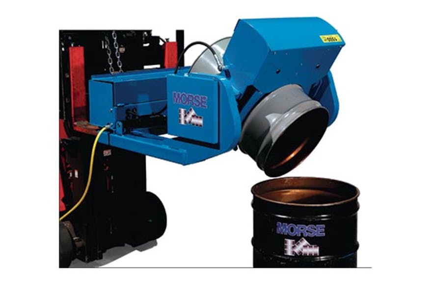 Morse's drum handler can turn over containers | Plastics Machinery ...