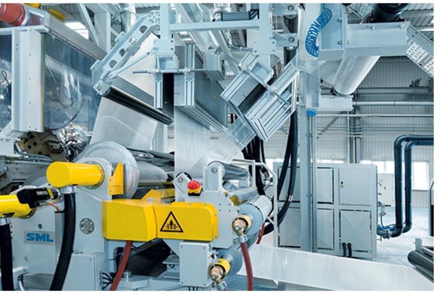 Extrusion line from SML Maschinengesellschaft can run thick PET and ...