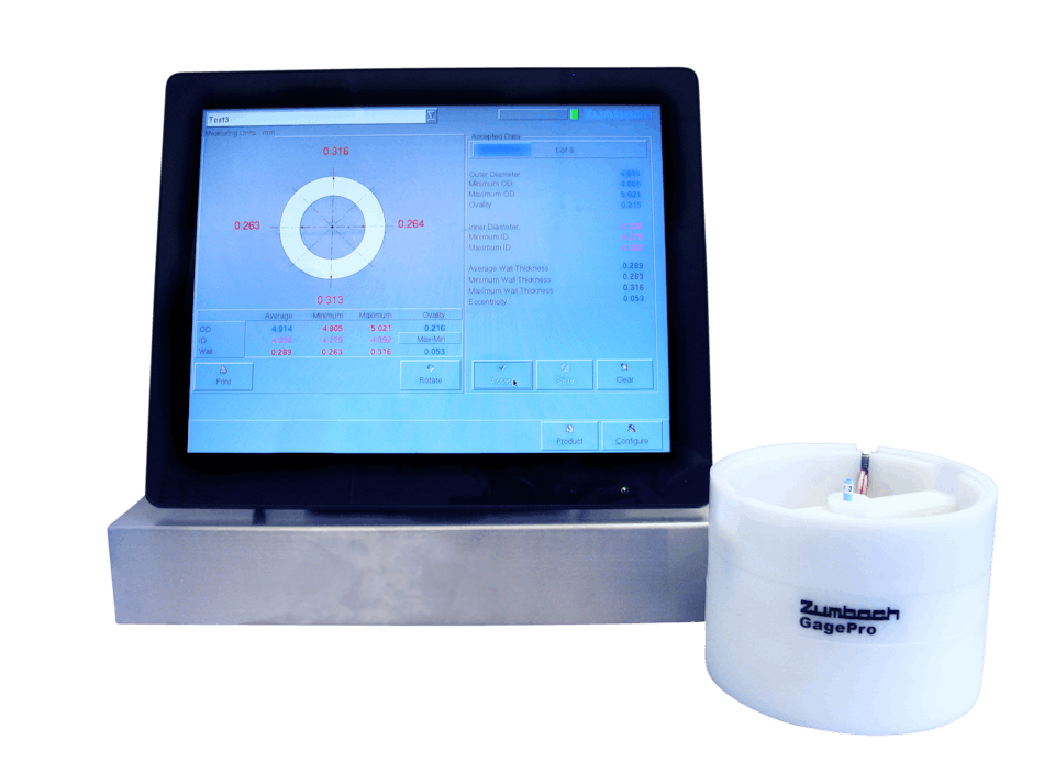 Metrology device measures tube ovality, diameter | Plastics Machinery ...
