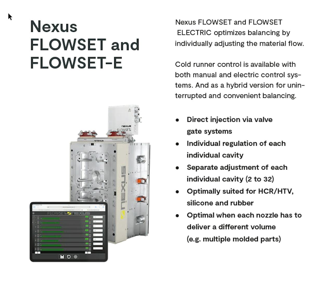 FlowSet balances material flow in multiple cavities | Plastics ...