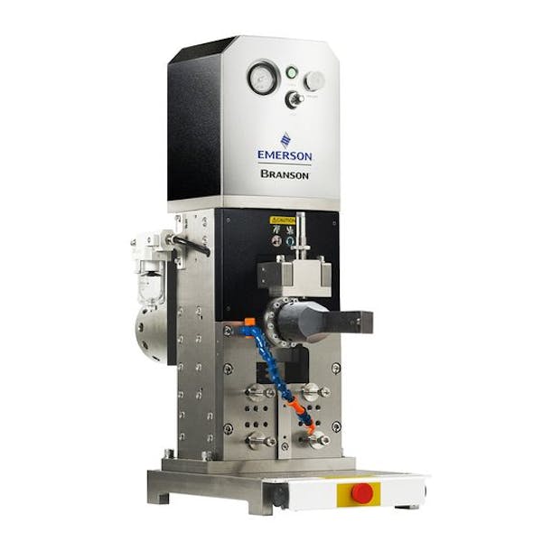 Branson welder bonds metals inside plastic parts | Plastics Machinery ...